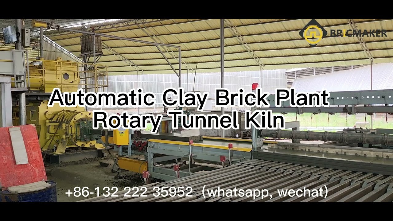 Auto Clay Brick Plant Rotary Tunnel Kiln 11.5m Width 200,000pcs Bricks ...