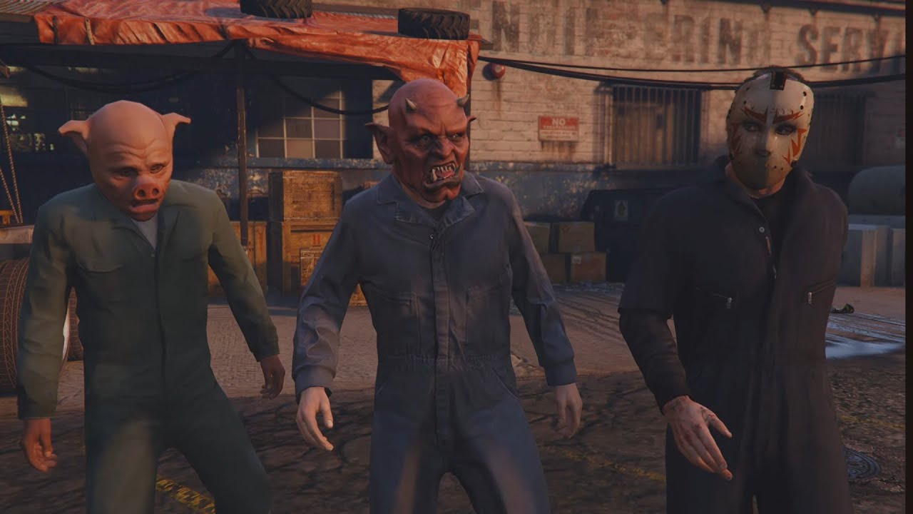 GTA 5 (PS5) #22: Jason, Pig, Serviço pro Governo. usando máscaras - YouTube