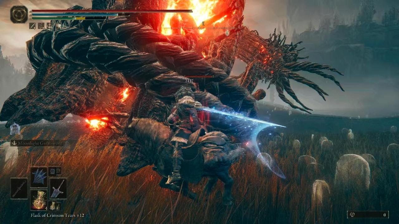 ELDEN RING Fire tree boss fight - YouTube