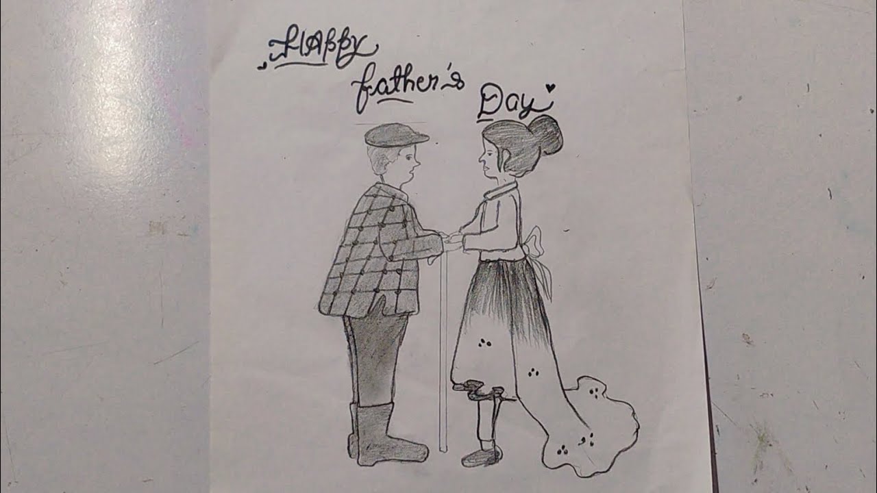 how to draw father day drawing in shade/step by step|easy to draw - YouTube