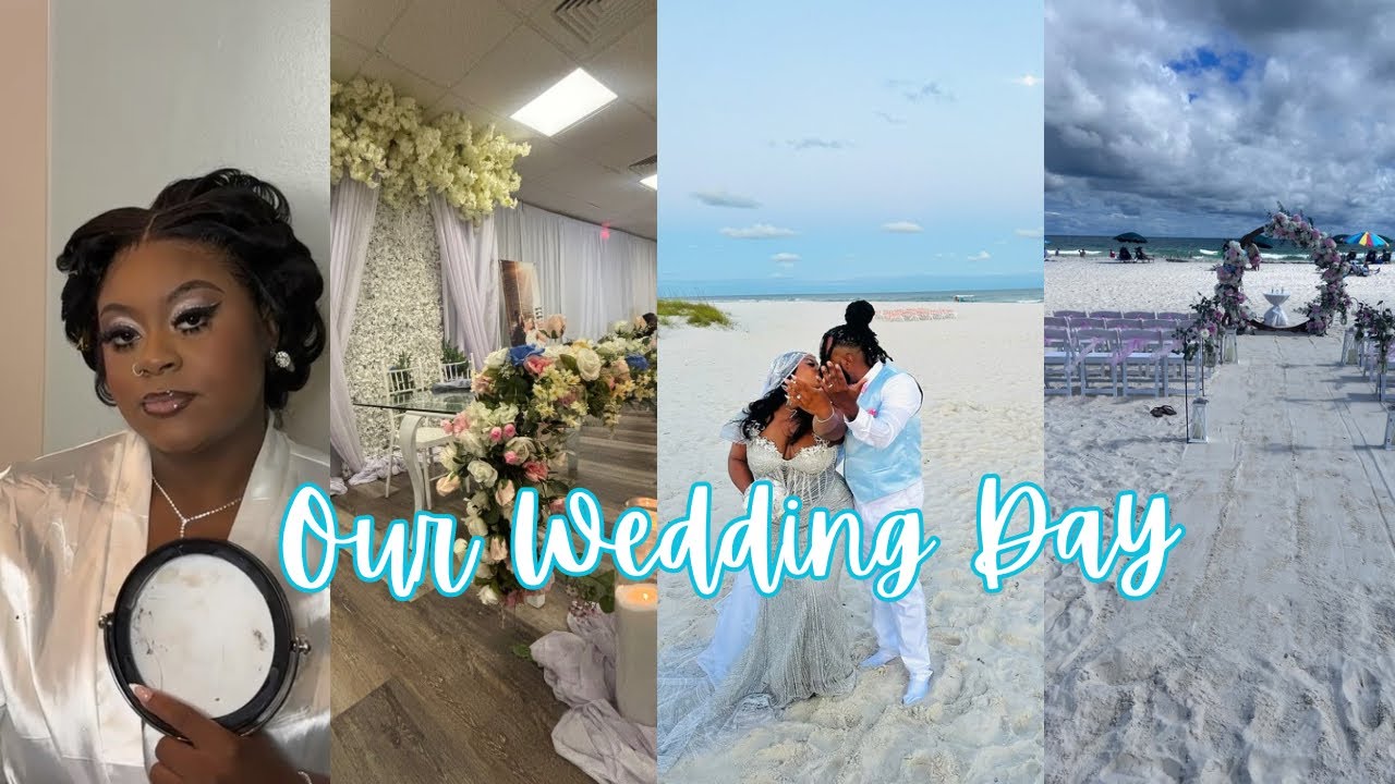 OUR WEDDING DAY VLOG! + FULL CEREMONY + BEACH WEDDING + MORE - YouTube