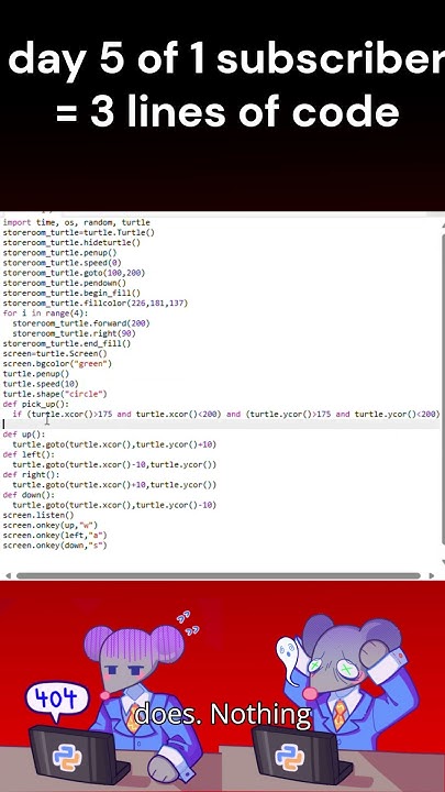 Day 5 Of 1 Subscriber = 3 Lines Of Code #coding #correctcoding #python #programming - YouTube