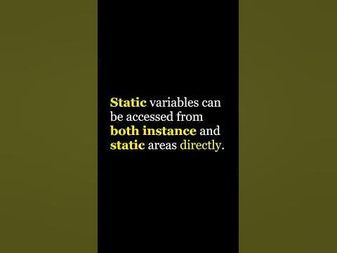 What is static variable in Java ? - YouTube