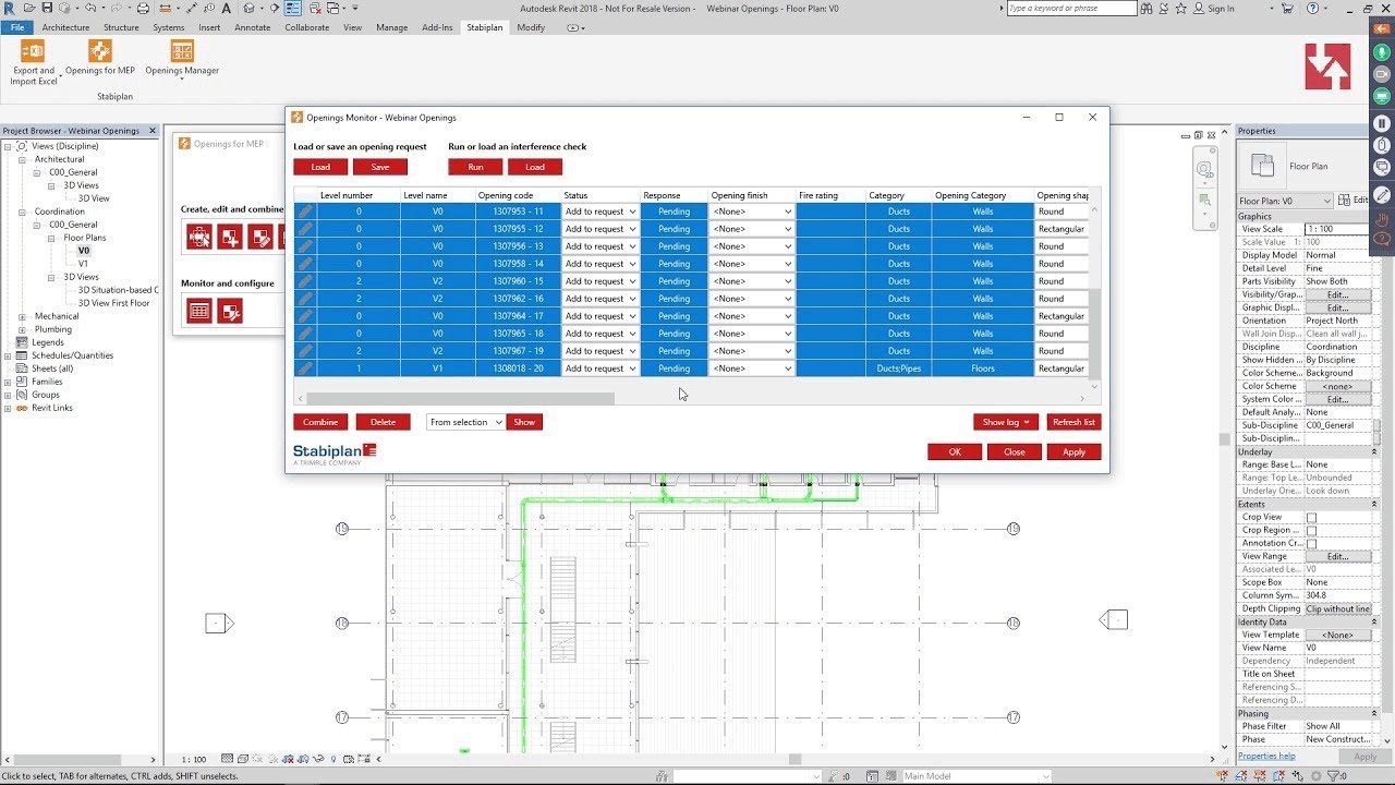 How to send an openings request to the structural engineer: Stabiplan ...