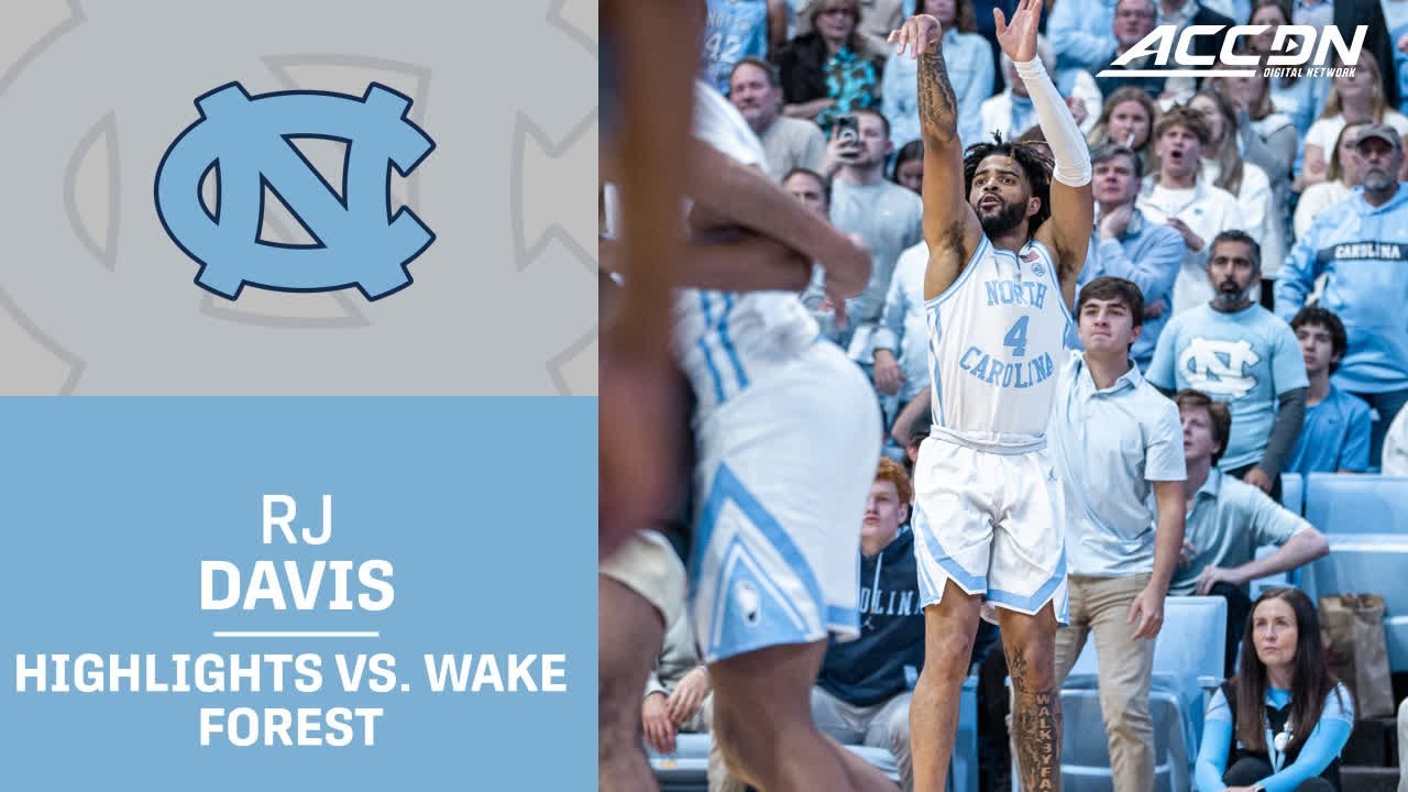 UNC Star RJ Davis Sets New Career High With 36 Points - YouTube