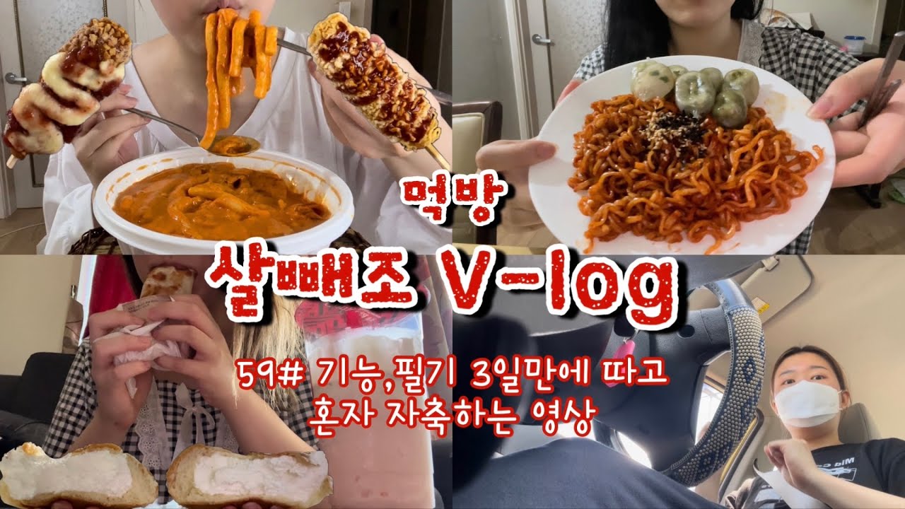 먹방브이로그59 운전면허 따기 생각보다 별 거 아니네🤓🚘 명랑핫도그 마라로제떡볶이라면땅핫도그크림치즈핫도그불닭옹심이만두공차커스터드찰떡꼬치연세우유크림빵