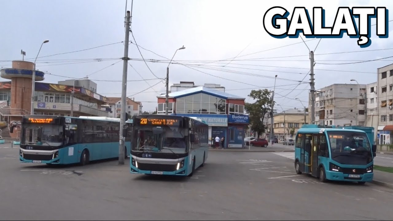 Buses in Galați, Romania - YouTube