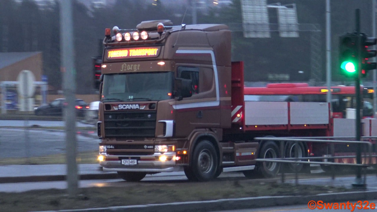 4K| Scania 164L 480 V8 - Tonerud Transport - YouTube
