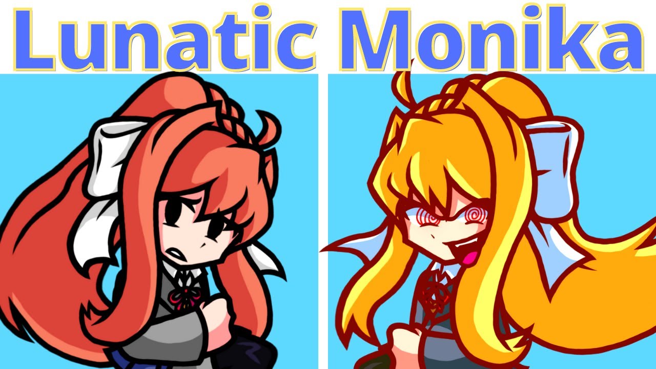 Friday Night Funkin' Lunatic Monika vs Fleetway Sonic | Phantasm Song ...