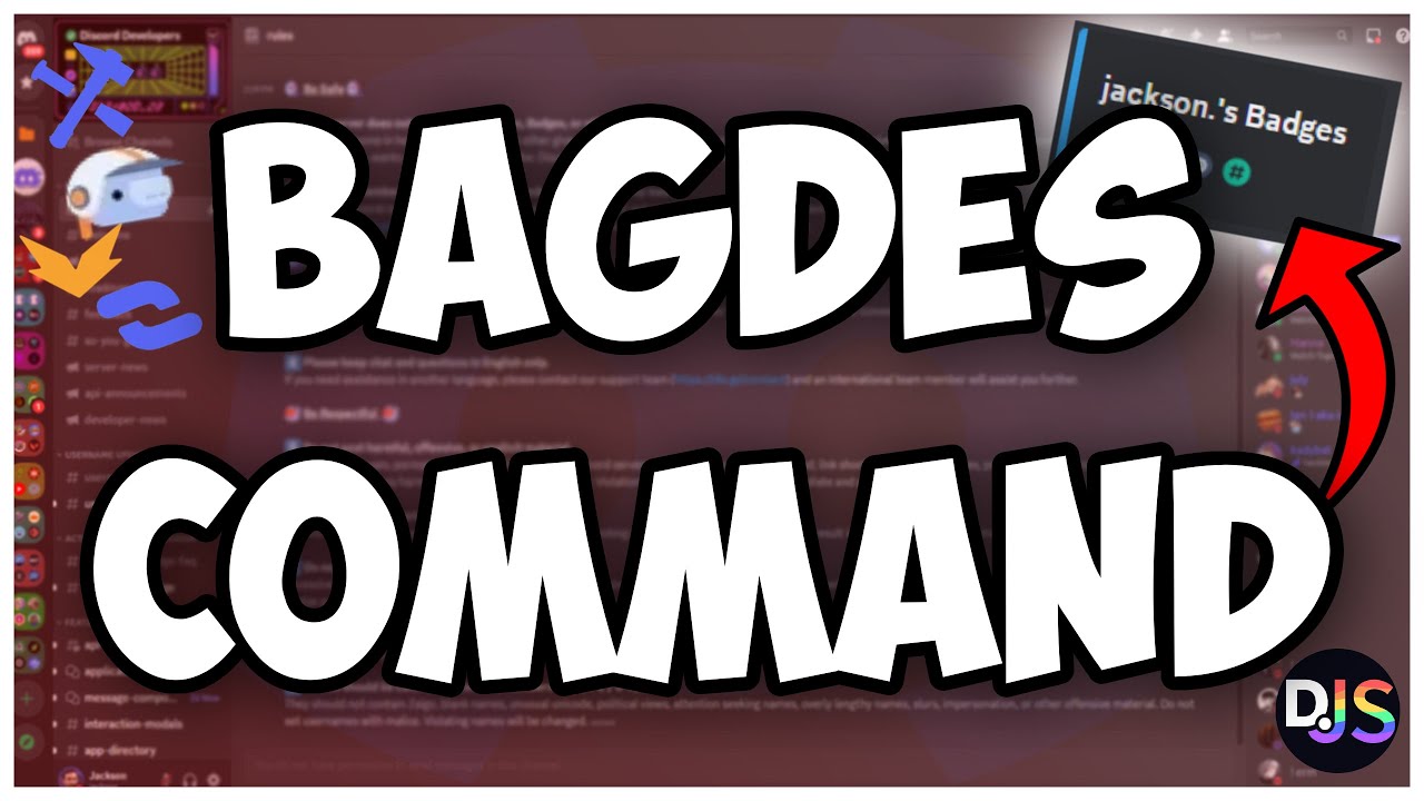 [NEW] - How to make a BADGE COMMAND for your discord bot! || Discord.js ...