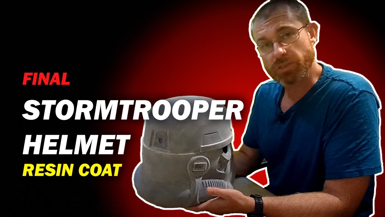 Final 3D printed Stormtrooper Helmet resin coat - YouTube