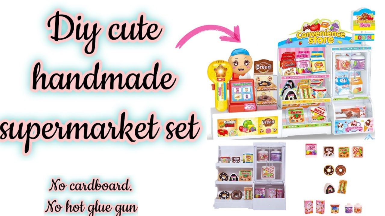 Diy cute handmade supermarket set/How to make cute supermarket set at ...