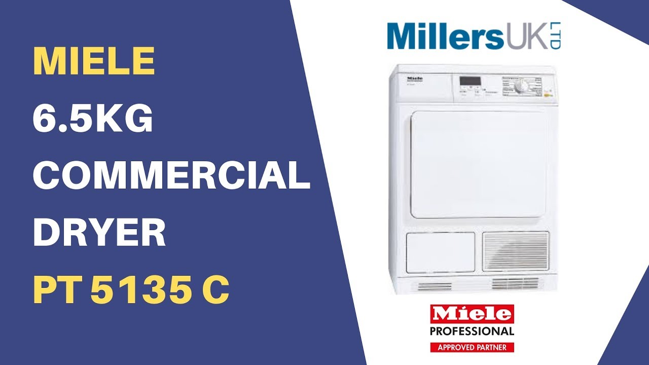 Commercial Dryer Miele PT 5135 C 6 5KG - YouTube