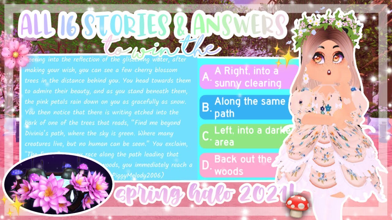 ALL 16 Spring Fountain Stories & Answers to WIN the SPRING HALO 2021! 🌸 ...