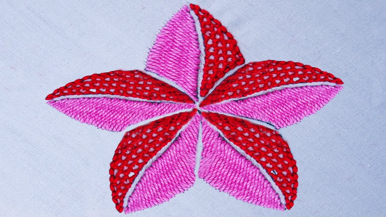 Modern Needle Art hand embroidery gorgeous flower design with easy ...