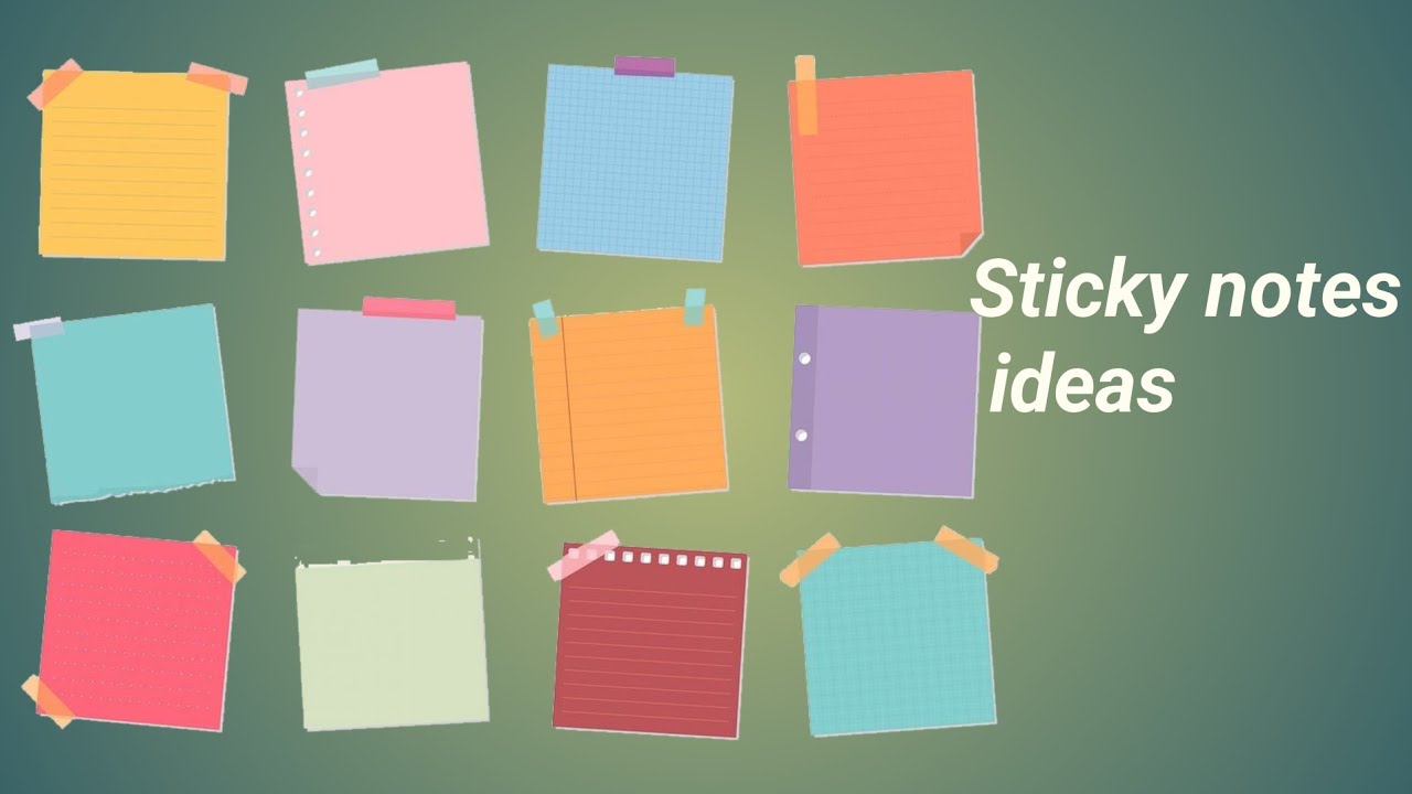 Sticky note ideas | Paper notes doodle | Sticky note origami easy # ...