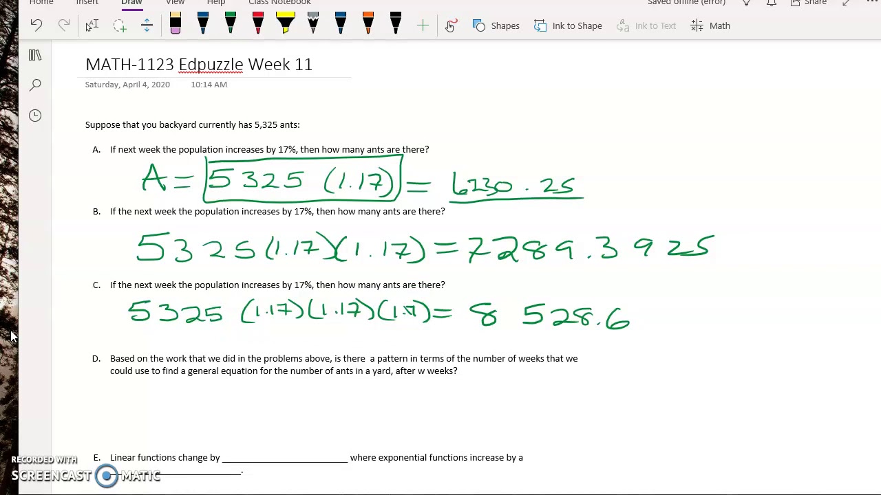 MATH-1123 Edpuzzle week 11 - YouTube