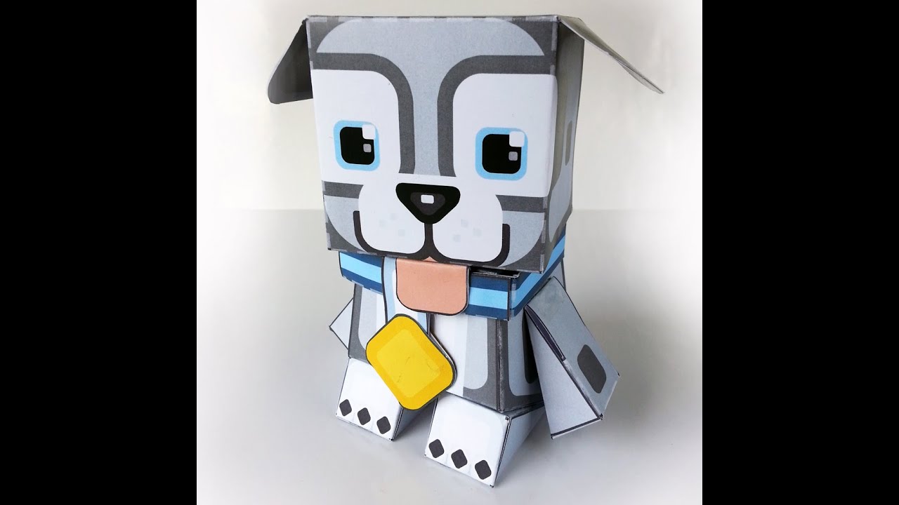 Dogs - Paper Toy Instructions - www.boxedspapercrafts.com - YouTube