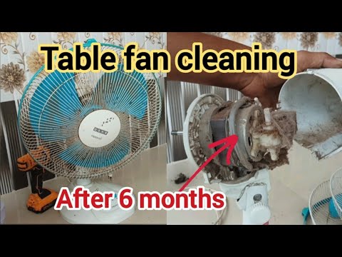 USHA table fan complete cleaning in home // How to clean a table fan ...