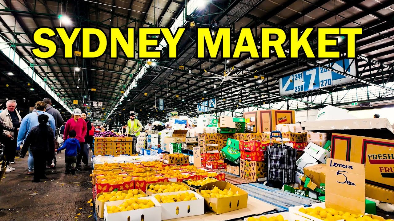 Sydney Australia Walking Tour - Largest Fresh Produce Market | 4k - YouTube