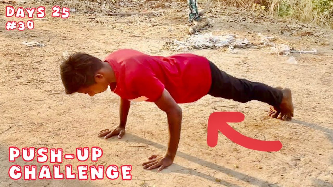 Non-stop Push-ups Challenge ( Days 25 ) 30 days 30 videos challenge ...