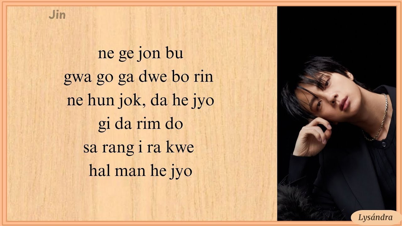 Background - Jin | Easy Lyrics - YouTube