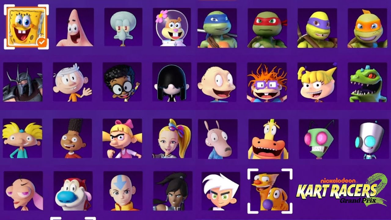 Nickelodeon Kart Racers 2: Grand Prix // All Playable Characters - YouTube