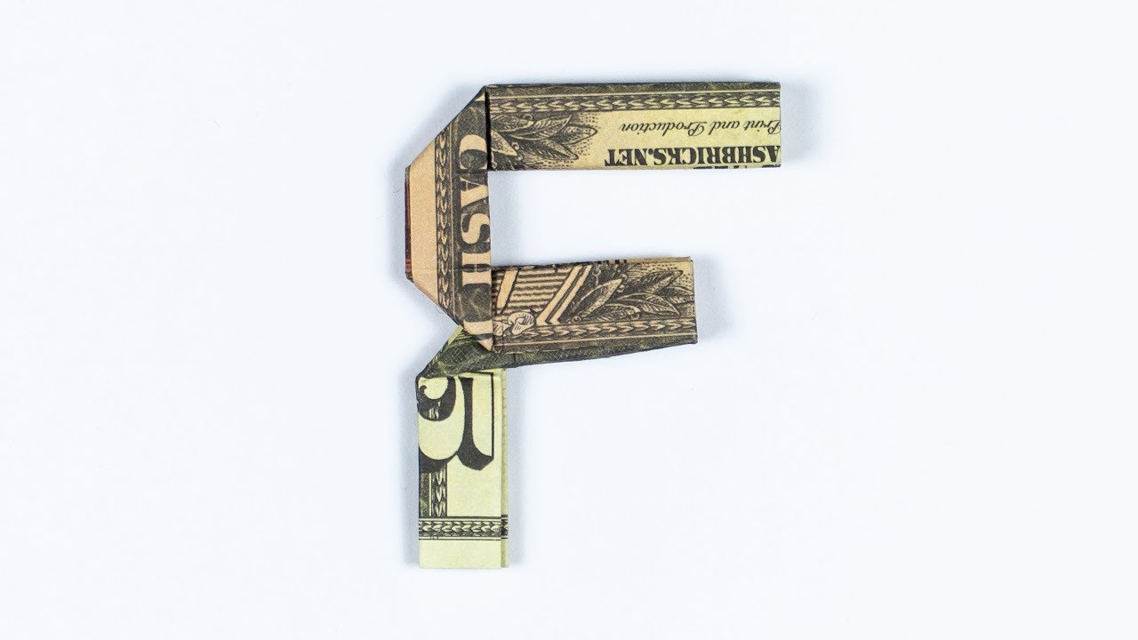 Money Origami Alphabet Letter F 🤩 COMPLETE Dollar Alphabet - YouTube