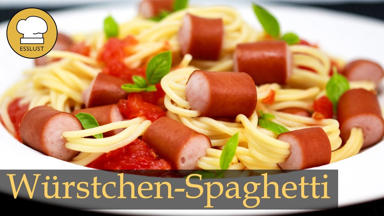 Originelle WÜRSTCHEN-SPAGHETTI - schmeckt nicht nur Kindern - YouTube