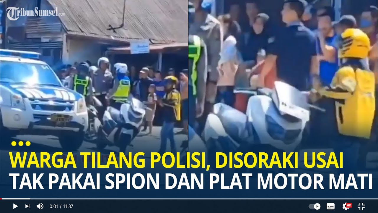 Viral Polisi Disoraki Warga Usai Ketahuan Tak Pakai Spion dan Plat ...