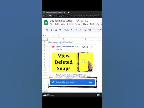 Replace URL with its title in Google Sheets - YouTube