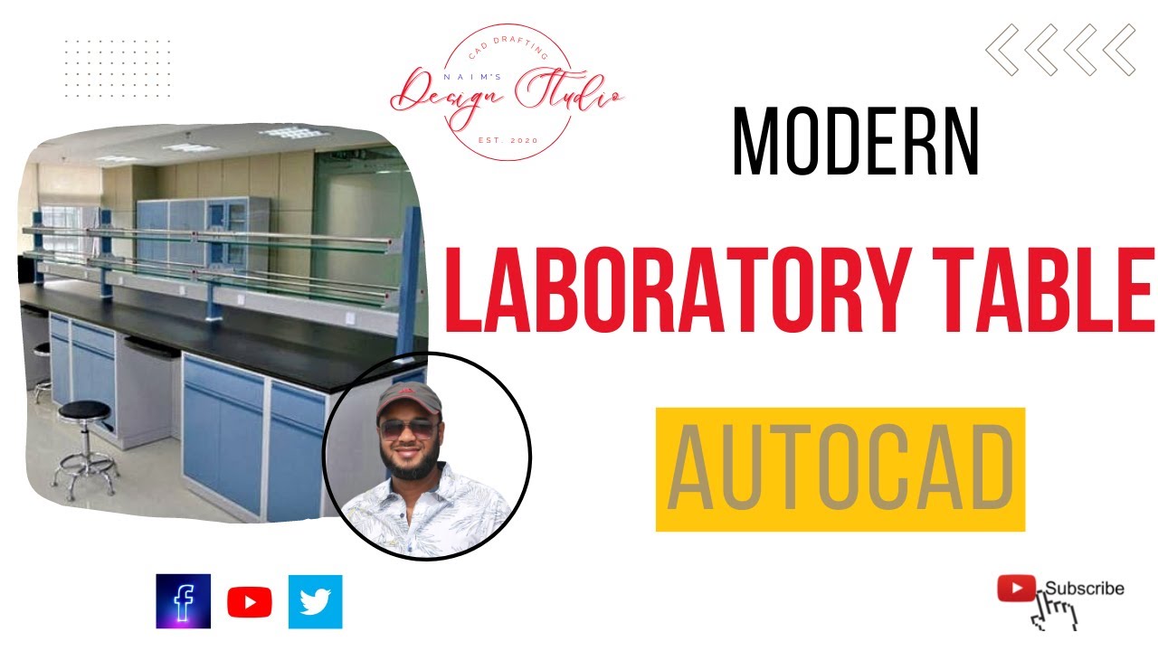 ল্যাব টেবিল । How to do Lab Table working drawings in AutoCAD । Naim ...