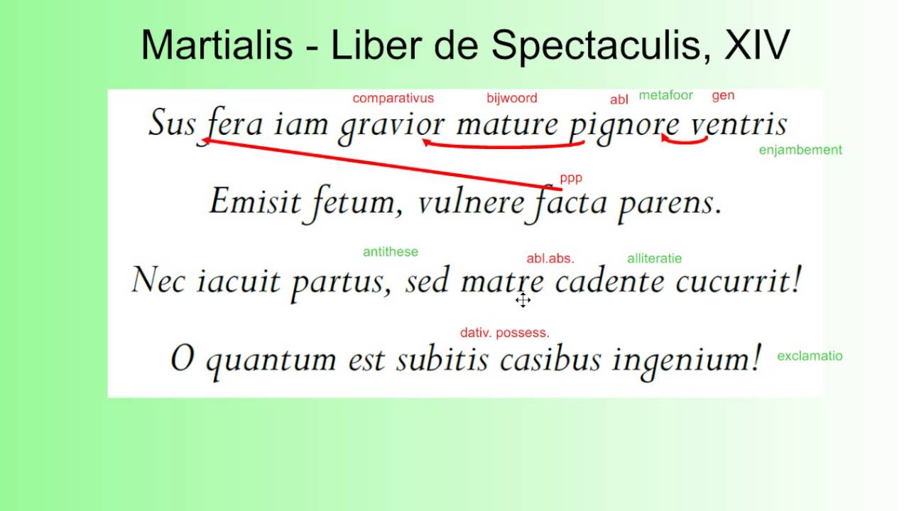 Martialis - Liber de Spectaculis XIV - YouTube