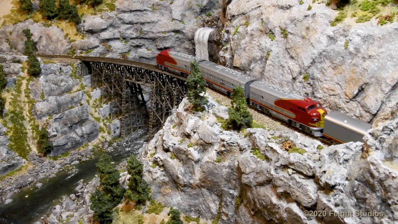 N Scale Model Railroad – Lyon Canyon Drone Video - YouTube