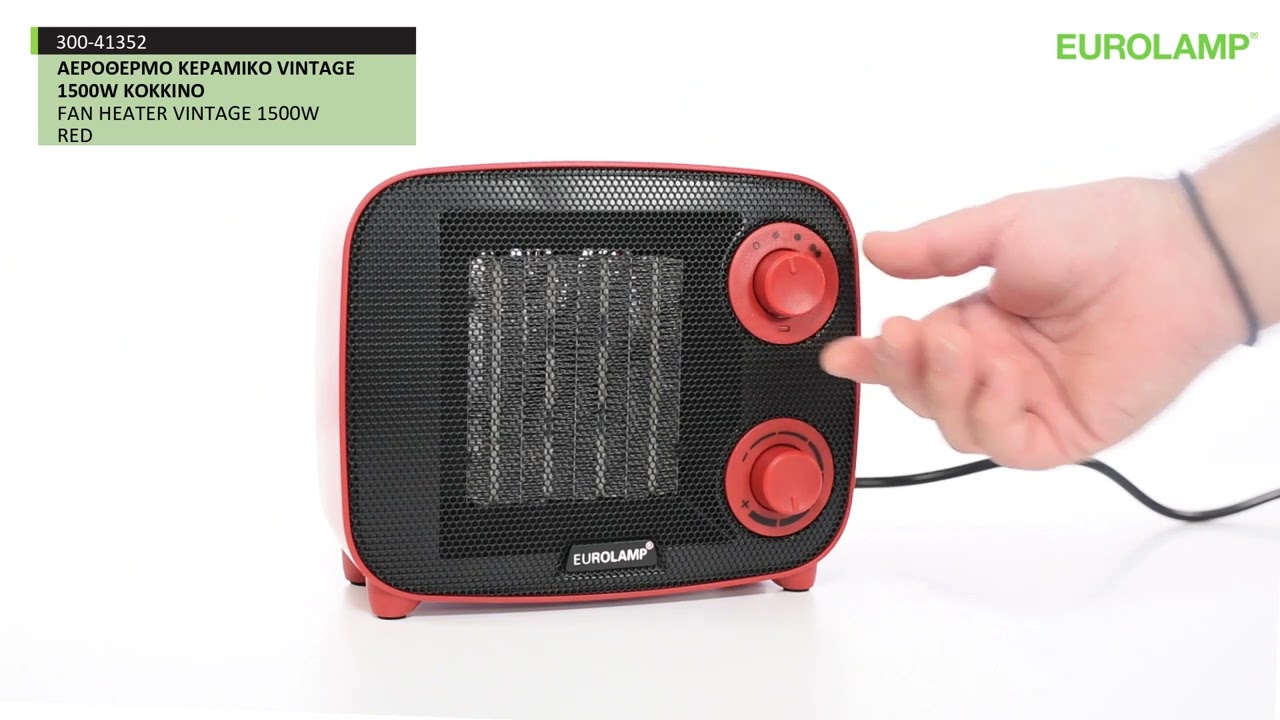 Αερόθερμο κεραμικό vintage 1500W EUROLAMP/ Fan heater vintage 1500W ...