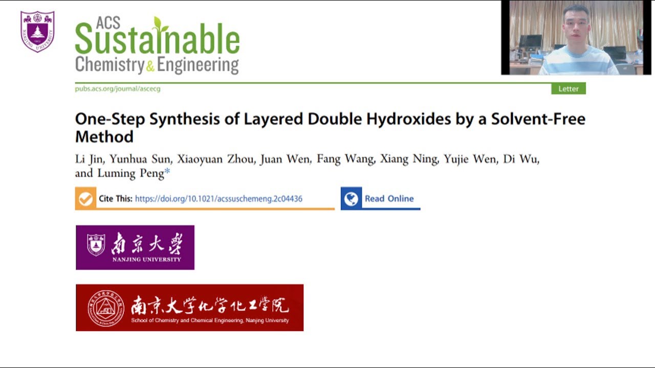 One-Step Synthesis of Layered Double Hydroxides by a Solvent-Free ...