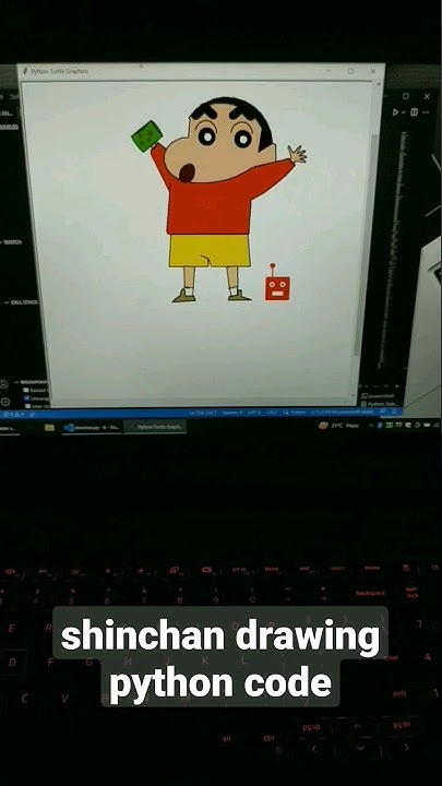 shinchan draw using python code - YouTube