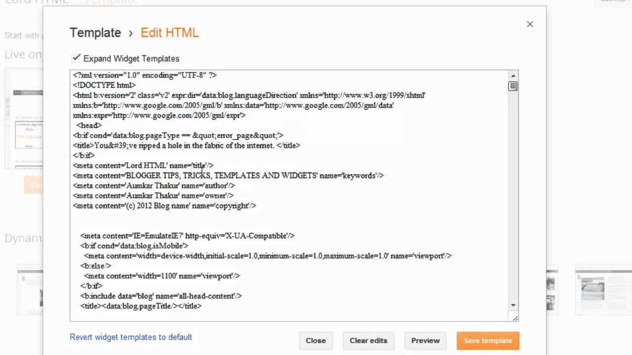 How To Find Code In Your Blogger Template YouTube How To Find Code In Your Blogger Template YouTube
