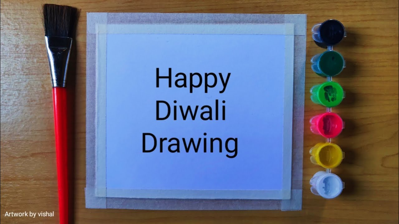 Easy Diwali Drawing, Painting / Diwali Drawing / Diwali Painting ...