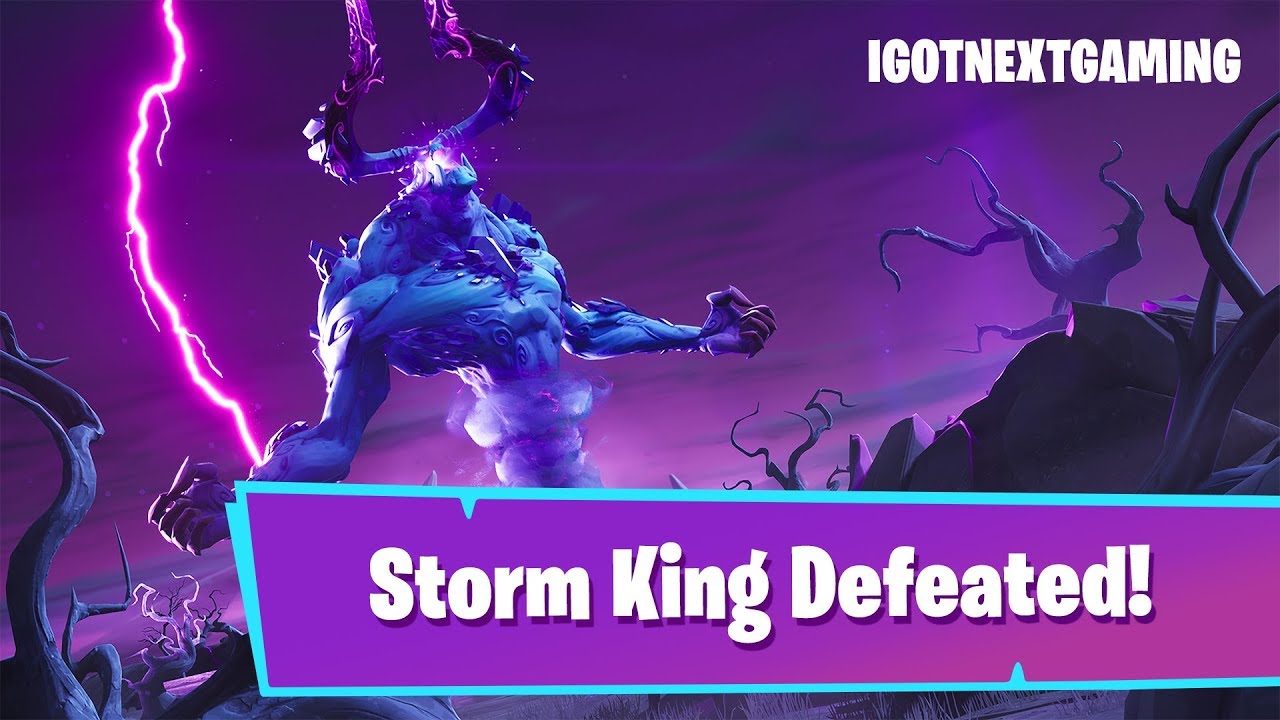 Fortnite Storm King Boss Defeated - Fortnitemares 2019 Event - YouTube