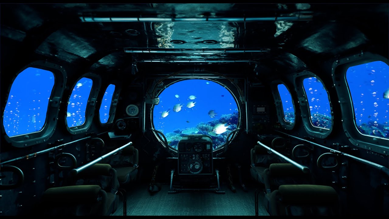 The sound of Submarines undersea for Sonar with Ocean sound outside | 8 ...