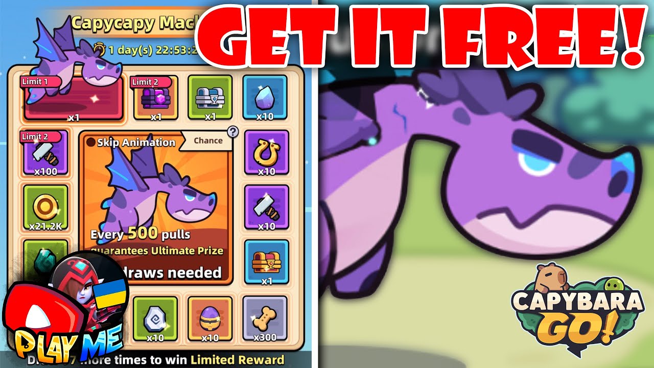 CAPY GACHA, HO TO GET LUMINOUS DRAGON FREE? - Capybara Go! Event Tips ...