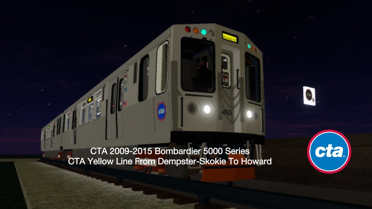 CTA 2009-2015 Bombardier 5000 Series CTA Yellow Line From Dempster ...