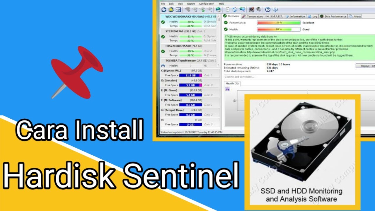 Cara Install Hardisk Sentinel - YouTube
