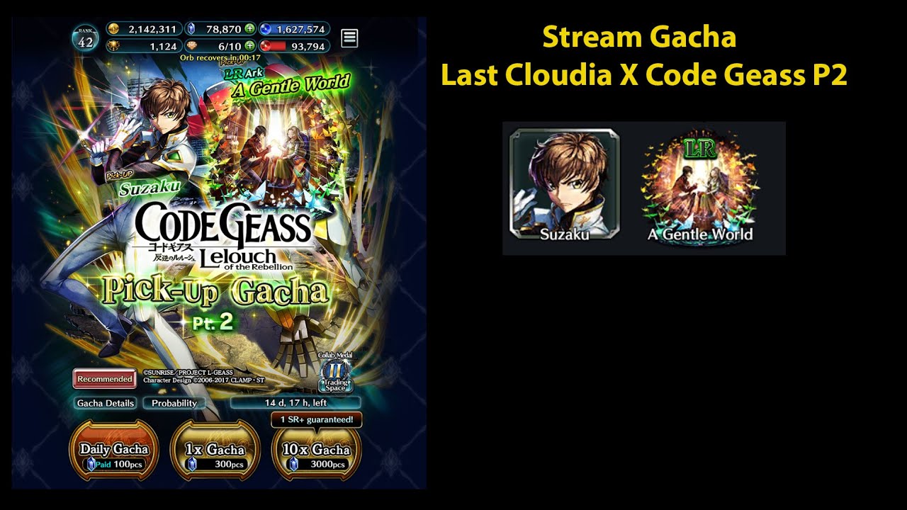Stream Gacha Last CLoudia X Code Geass Part 2 - YouTube