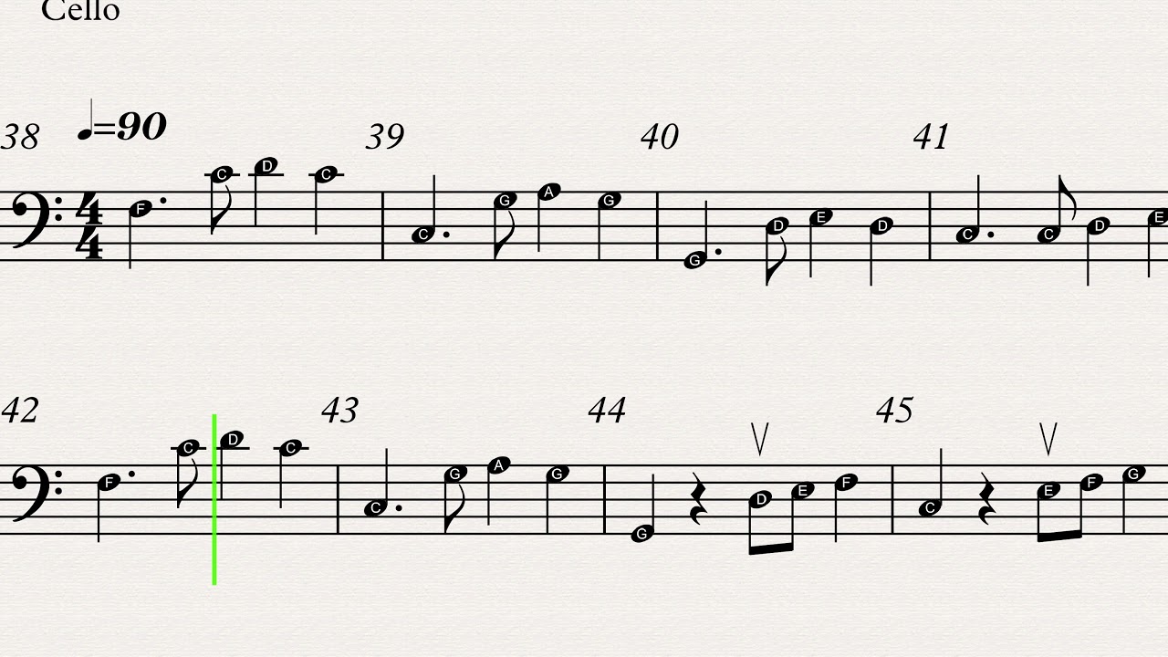 Moonlight Tango cello 38 to 45 - YouTube