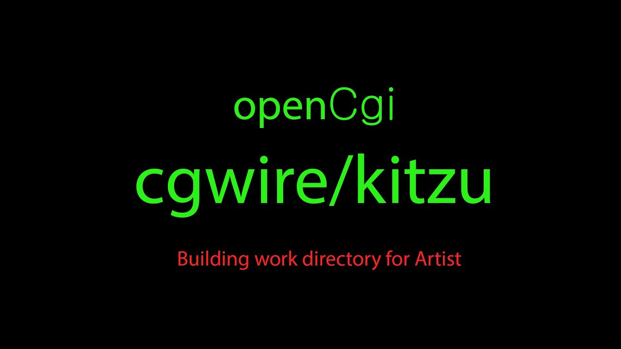 openCgi | cgwire/kitzu 소개 - YouTube