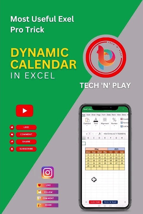 Dynamic Calendar Most Useful Excel Trick 😎 Shorts Exceltricks Msexcel Exceltips 🔥 Youtube