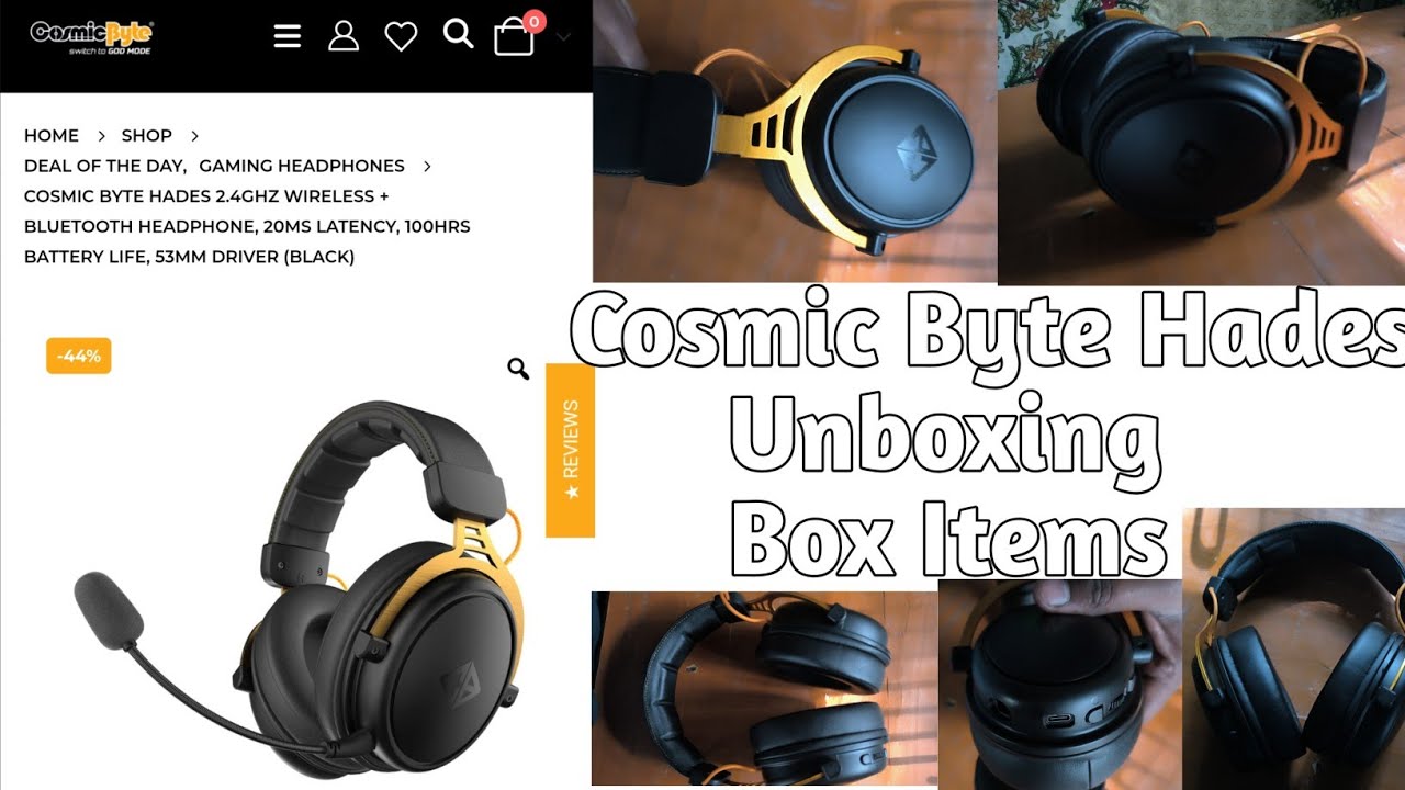 Cosmic Byte Hades 2.4Ghz Wireless + Bluetooth Headphone, 20ms Latency ...
