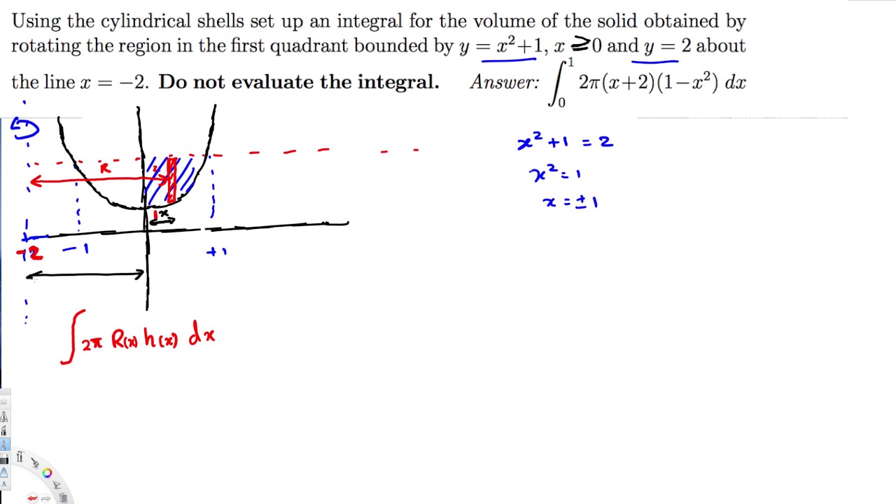 Using The Cylindrical Shells Set Up An Integral For The Volume Of The using-the-cylindrical-shells-set-up-an-integral-for-the-volume-of-the
